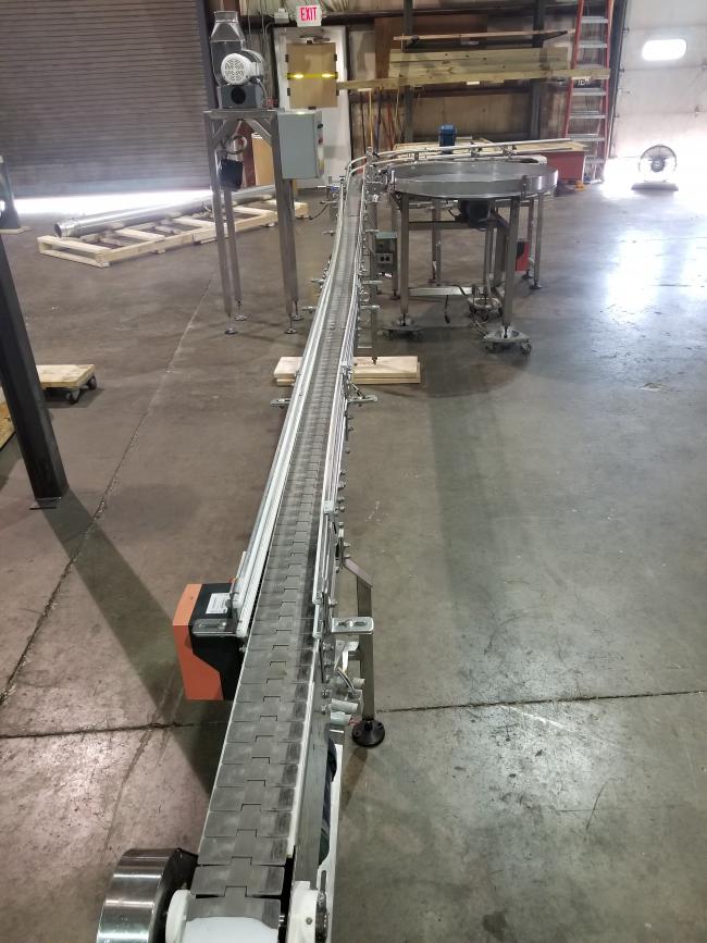 Finger Lakes Conveyors flat top Can/Jar line conveyor system with ...