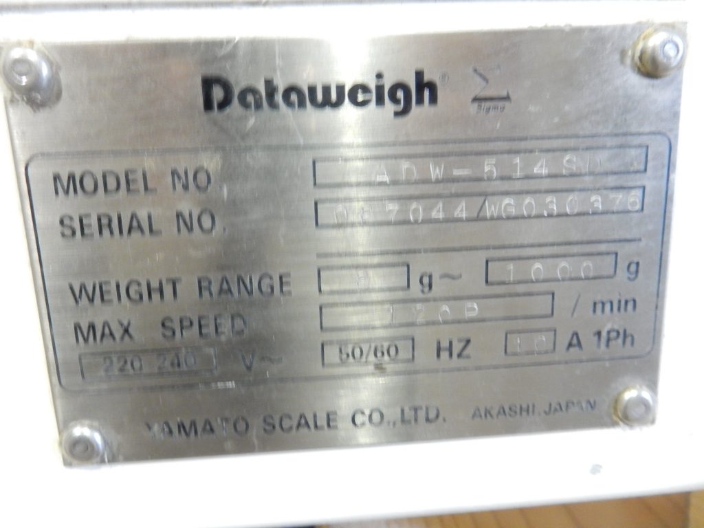 Equip-6153-2003 Yamato Dataweigh Multihead Scale ADW-514SD - High ...