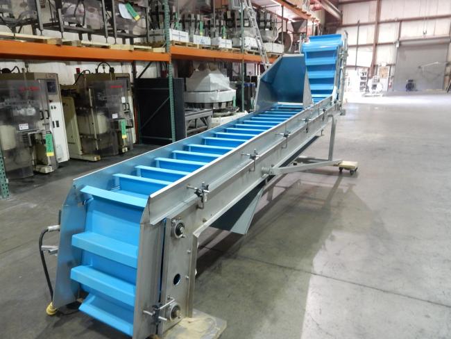 Z Frame Conveyor - Stainless inclined z-type pocket conveyor, approx ...