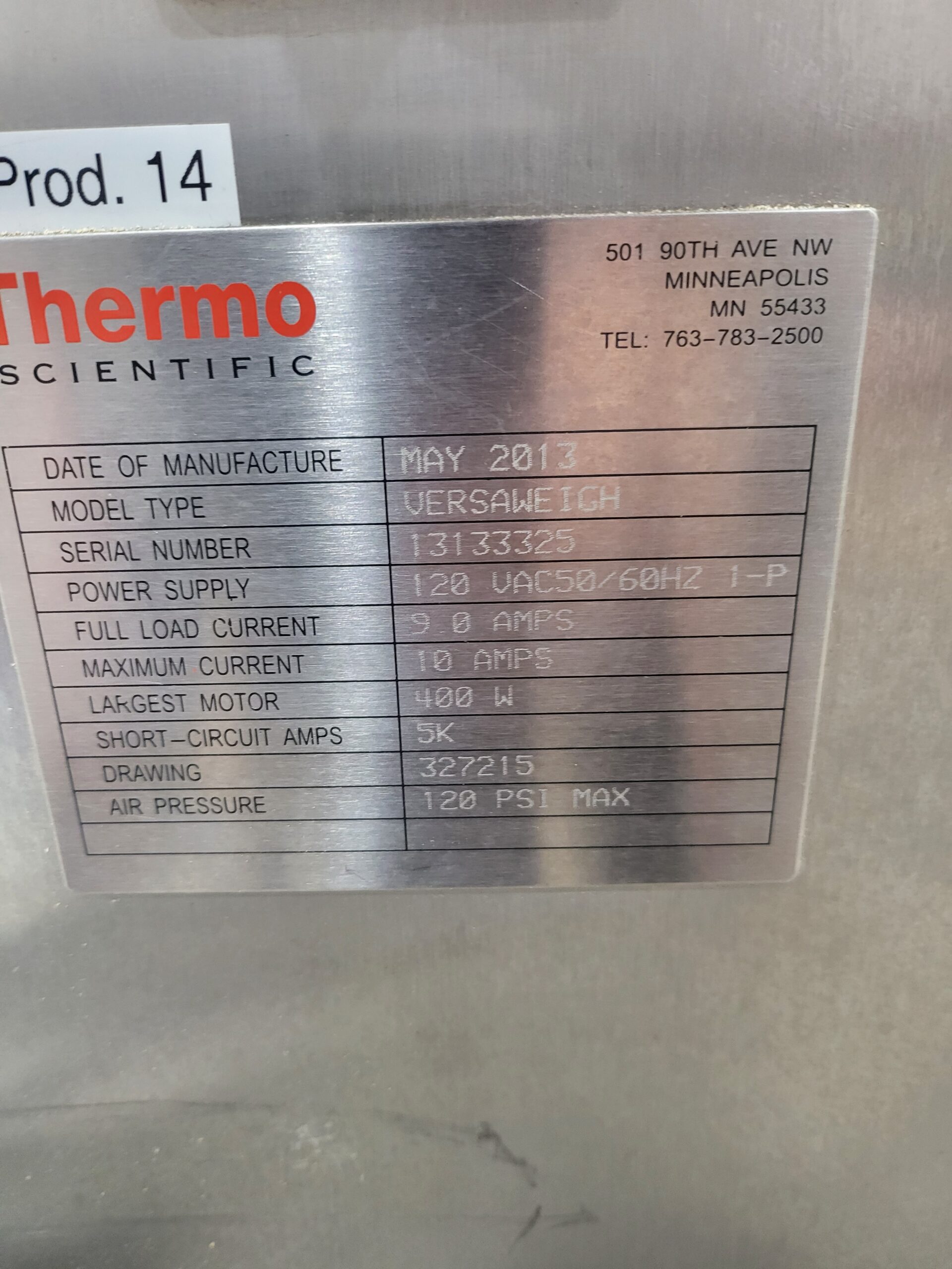 Equip-6271-Thermo Scientific Ramsey Versaweigh Checkweigher and APEX ...