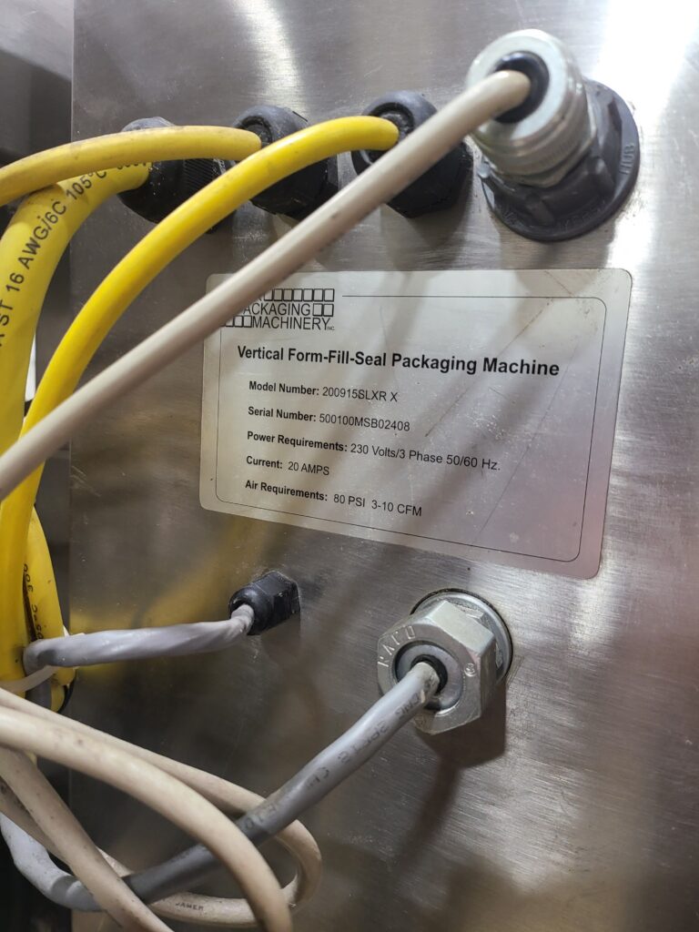 Matrix Packaging Machinery VFFS Pro Series 200915SLXRX 2002