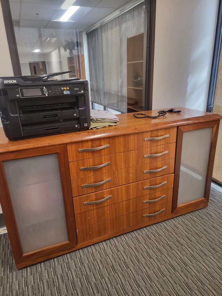 Equip-6288-Executive Office wrap around desk with file Cabinets and ...