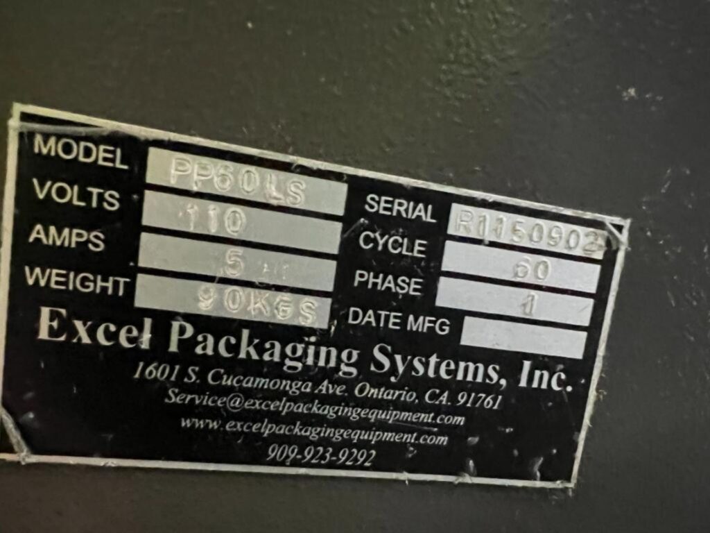 Excel Packaging Accumulation Packoff Table Model PP60LS Turn Table