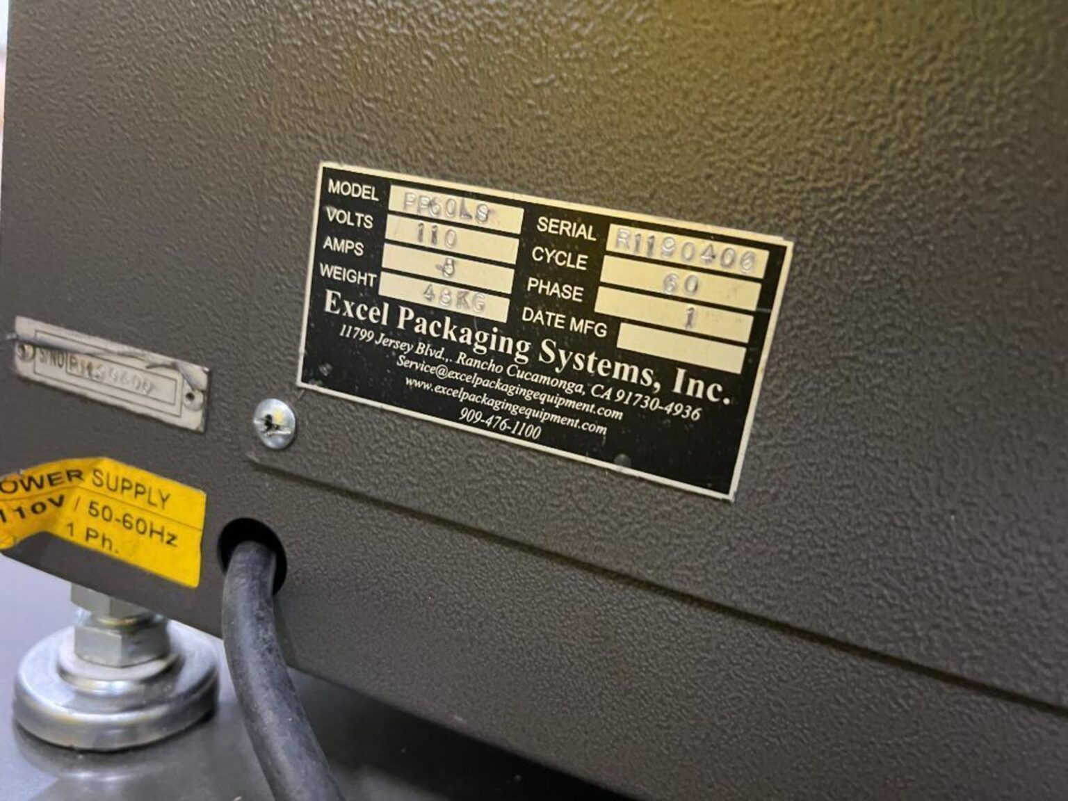 Excel Packaging Accumulation Packoff Table Model PP60LS Turn Table