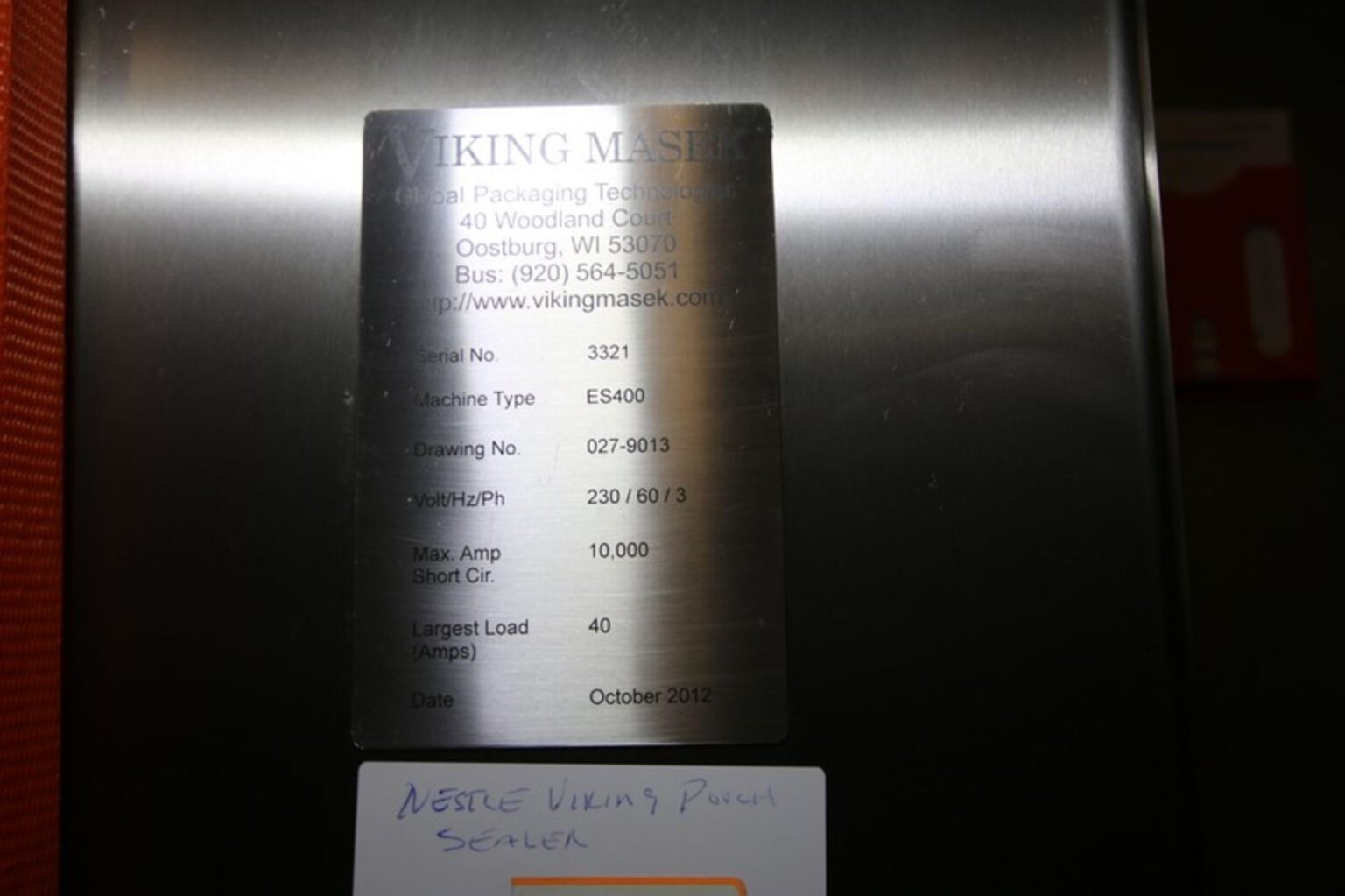 2012 Viking Masek Vertical Form Fill & Seal (VFFS) S/S Packaging ...